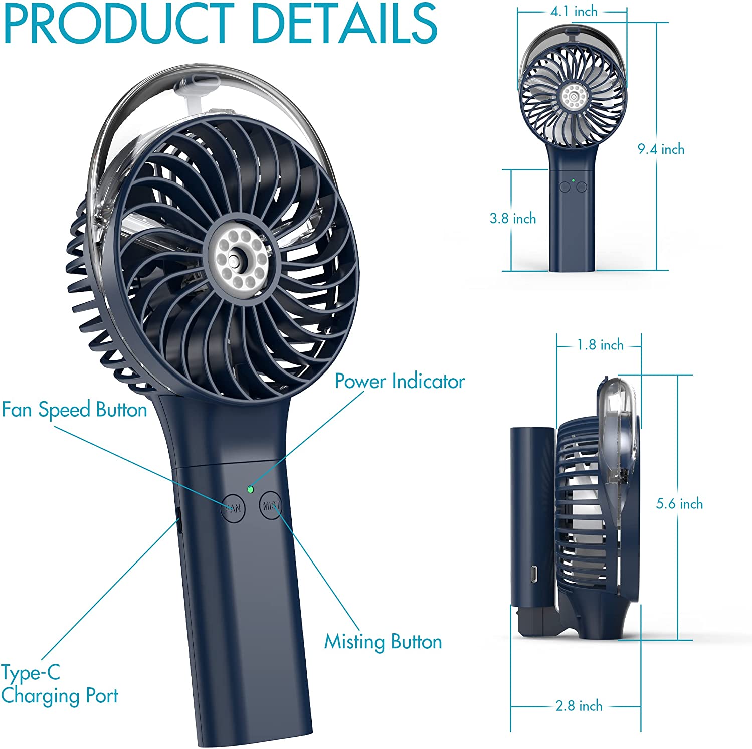 Portable Handheld Misting Fan - Amacool